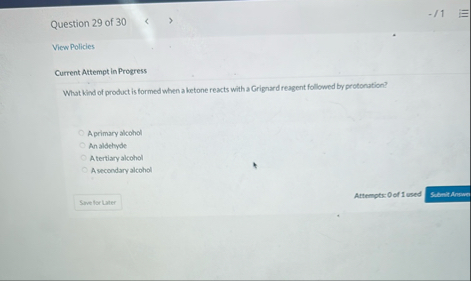 Solved Question 29 ﻿of 30View PoliciesCurrent Attempt in | Chegg.com
