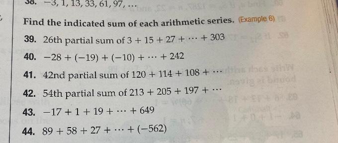 Solved JO. E 13, 33, 61, 97, ... Find the indicated sum of | Chegg.com