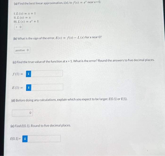 Solved (a) Find the best linear approximation, L(x), to f(x) | Chegg.com
