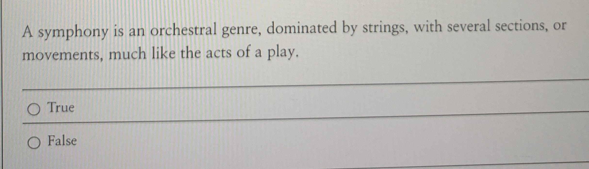Solved A symphony is an orchestral genre, dominated by | Chegg.com