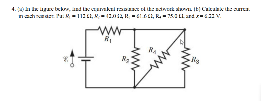 Solved A circuit containing five resistors connected to a | Chegg.com