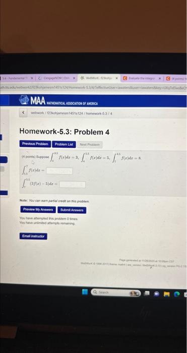 Solved Homework-5.3: Problem 4 Previous Problem (4 points) | Chegg.com