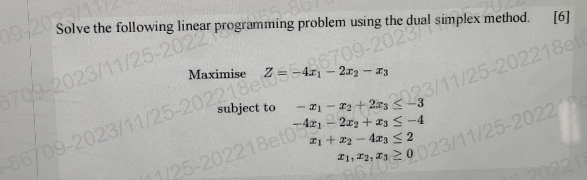 Solved Solve The Following Linear Programming Problem Using 5600