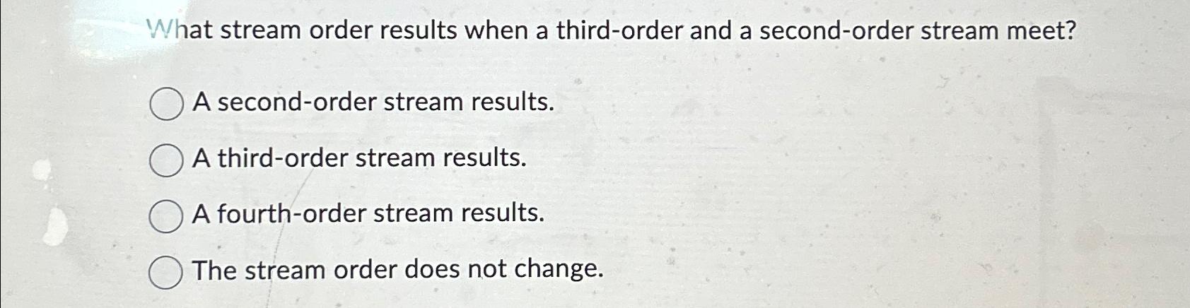 Solved What stream order results when a third-order and a | Chegg.com