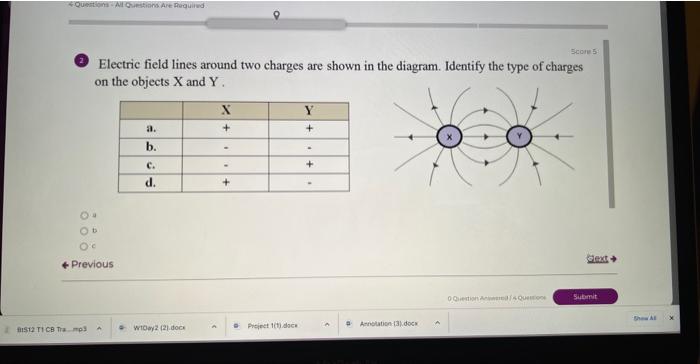 Solved (1) Electric field lines around two spheres are shown | Chegg.com