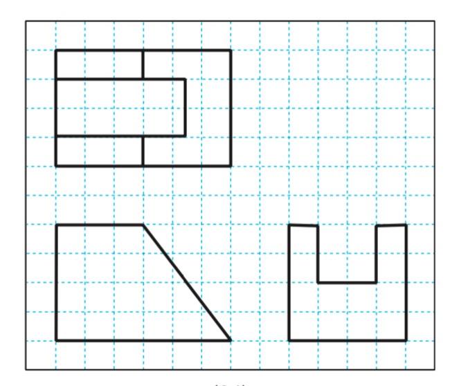 Solved Given three incomplete views of multi-view drawing, | Chegg.com