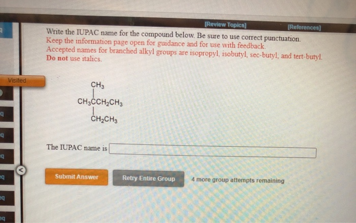 Solved 32reg [Review Topics] [References] Write the IUPAC | Chegg.com