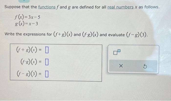 Solved Suppose That The Functions Fand G Are Defined For All