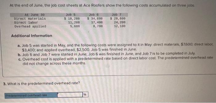 Additional Information a. Job 5 was started in May, | Chegg.com