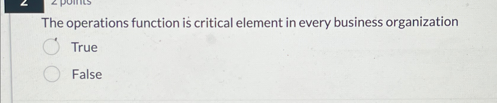 Solved The operations function is critical element in every | Chegg.com
