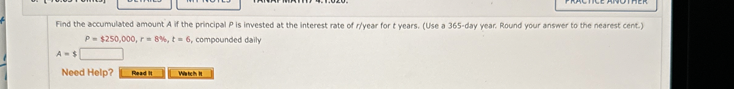 Solved Find the accumulated amount A ﻿if the principal P ﻿is | Chegg.com