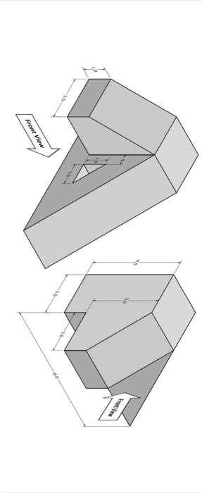 Solved sketch the front view, top view, and right view of | Chegg.com