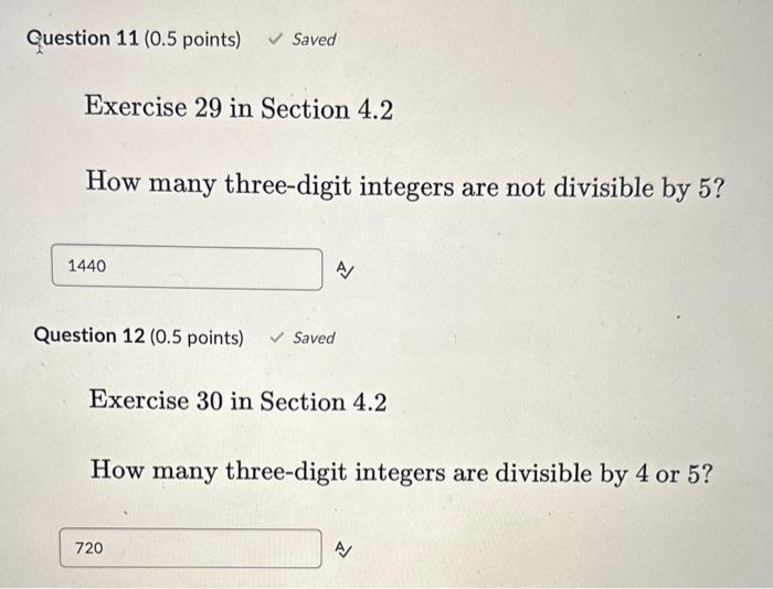Solved How many three-digit integers are divisible by 5? A | Chegg.com
