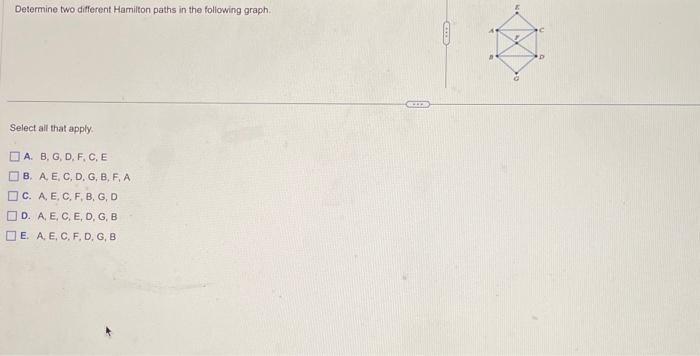 Solved Determine two different Hamilton paths in the | Chegg.com
