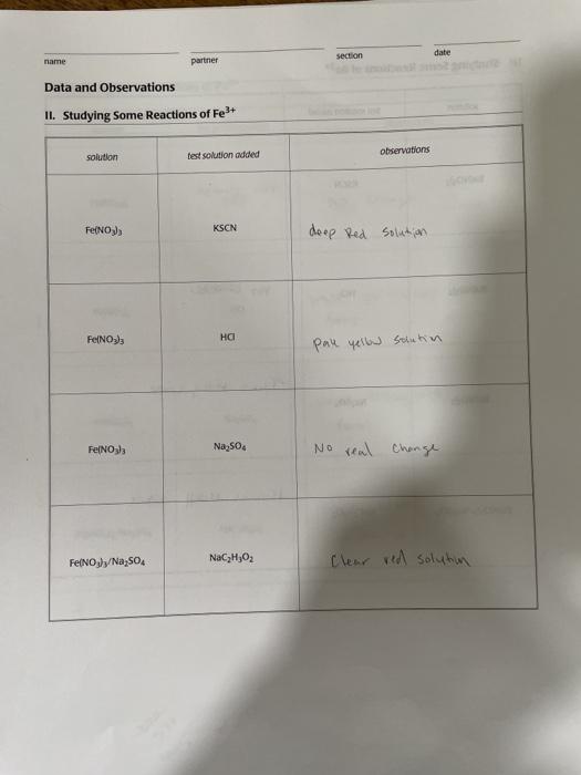 Solved section date name partner Calculations and | Chegg.com