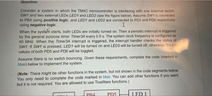 Question Consider a system in which the TM4C | Chegg.com