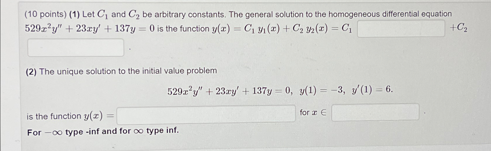 Solved (10 ﻿points) (1) ﻿Let C1 ﻿and C2 ﻿be arbitrary | Chegg.com