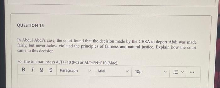 In Abdul Abdi's case, the court found that the | Chegg.com