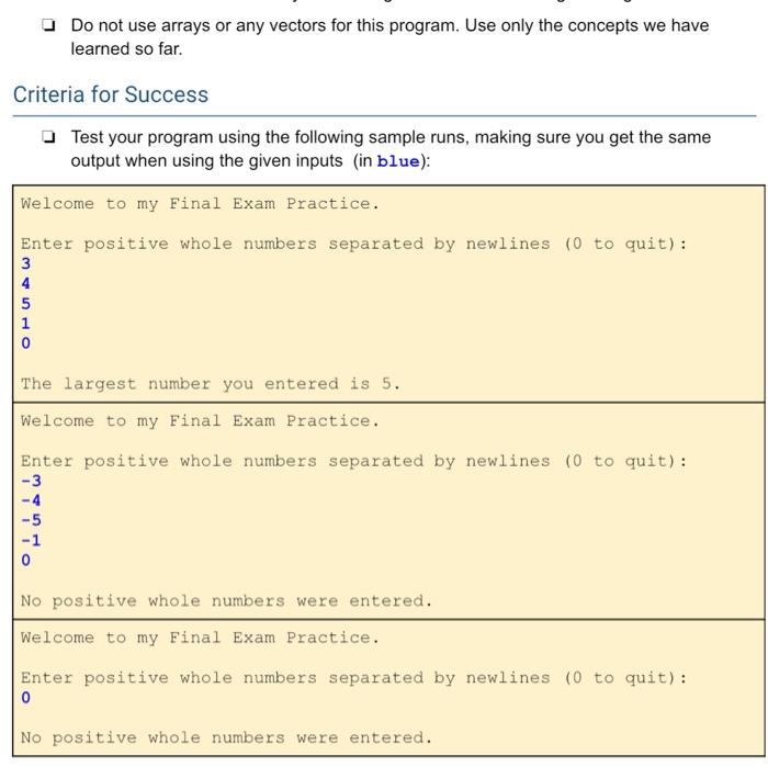 Solved knowledge of the concepts learned in this course so | Chegg.com