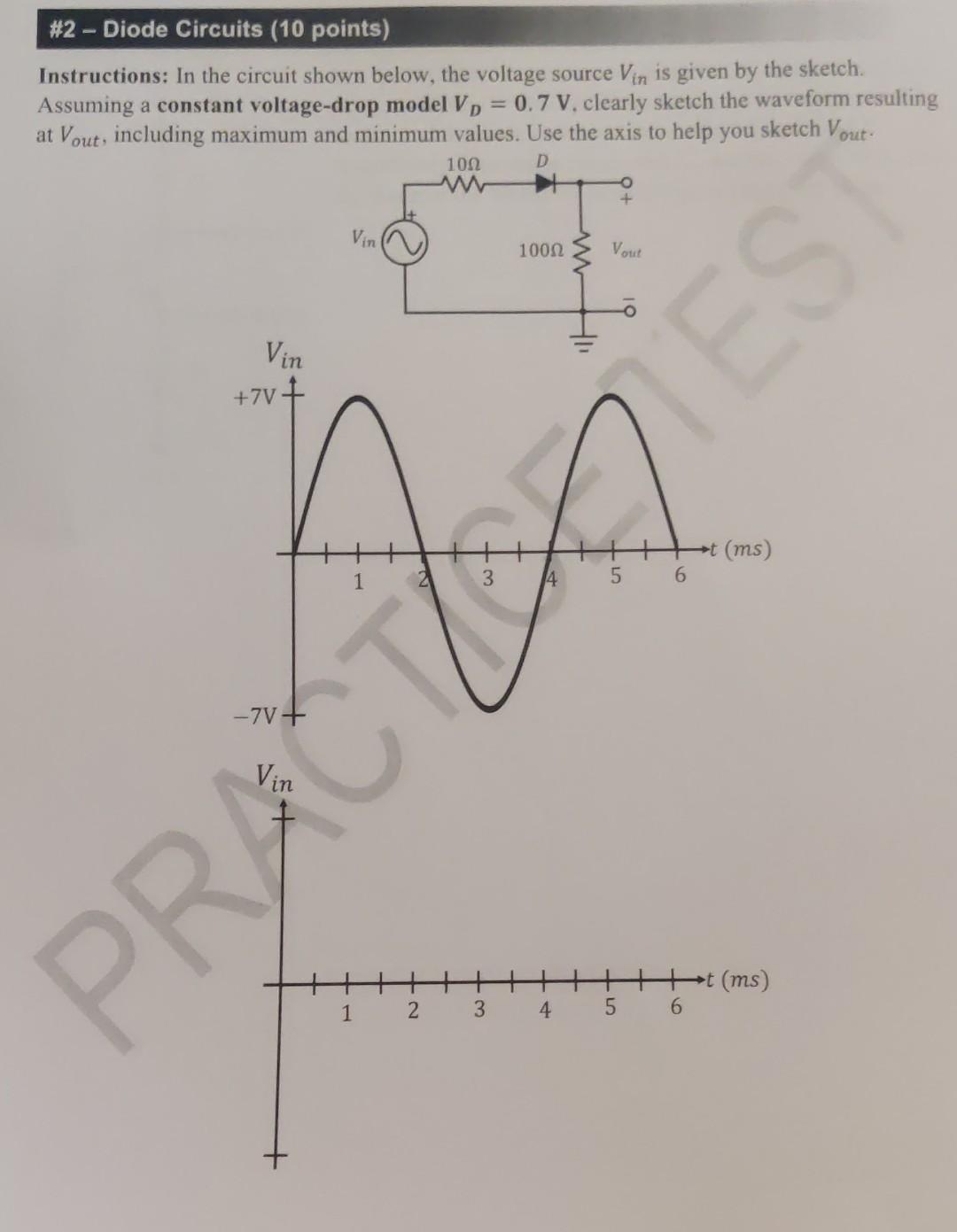 Solved Instructions: In the circuit shown below, the voltage | Chegg.com