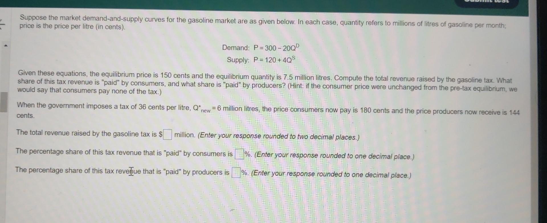 Solved Suppose the market demand-and-supply curves for the | Chegg.com