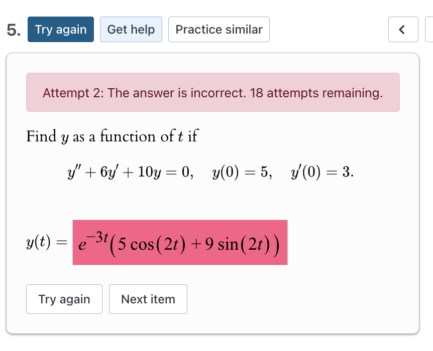 Solved Attempt 2: The answer is incorrect. 18 ﻿attempts | Chegg.com