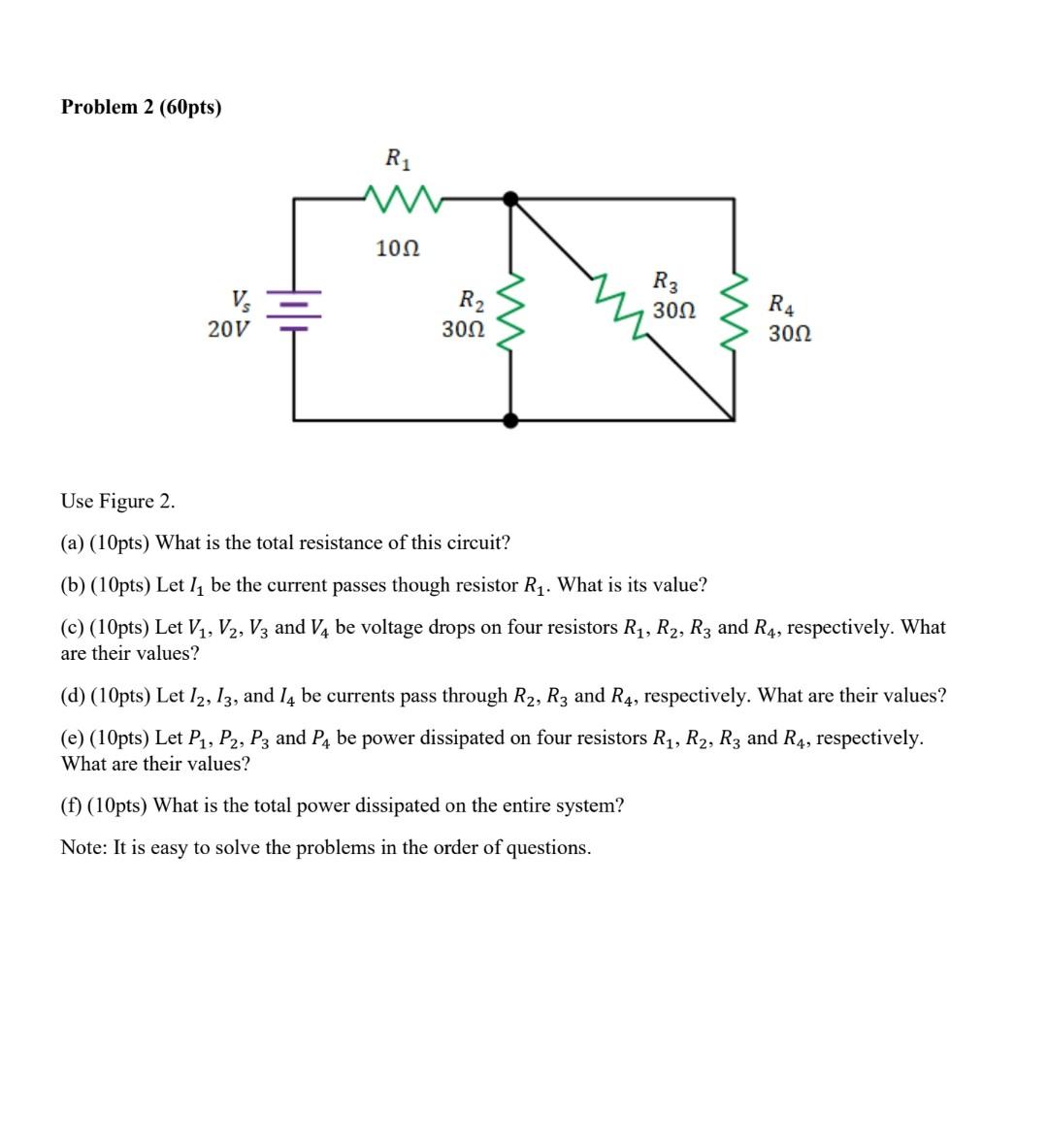 Solved Problem 1 (10pts) Using Voltage-Divider Method to | Chegg.com