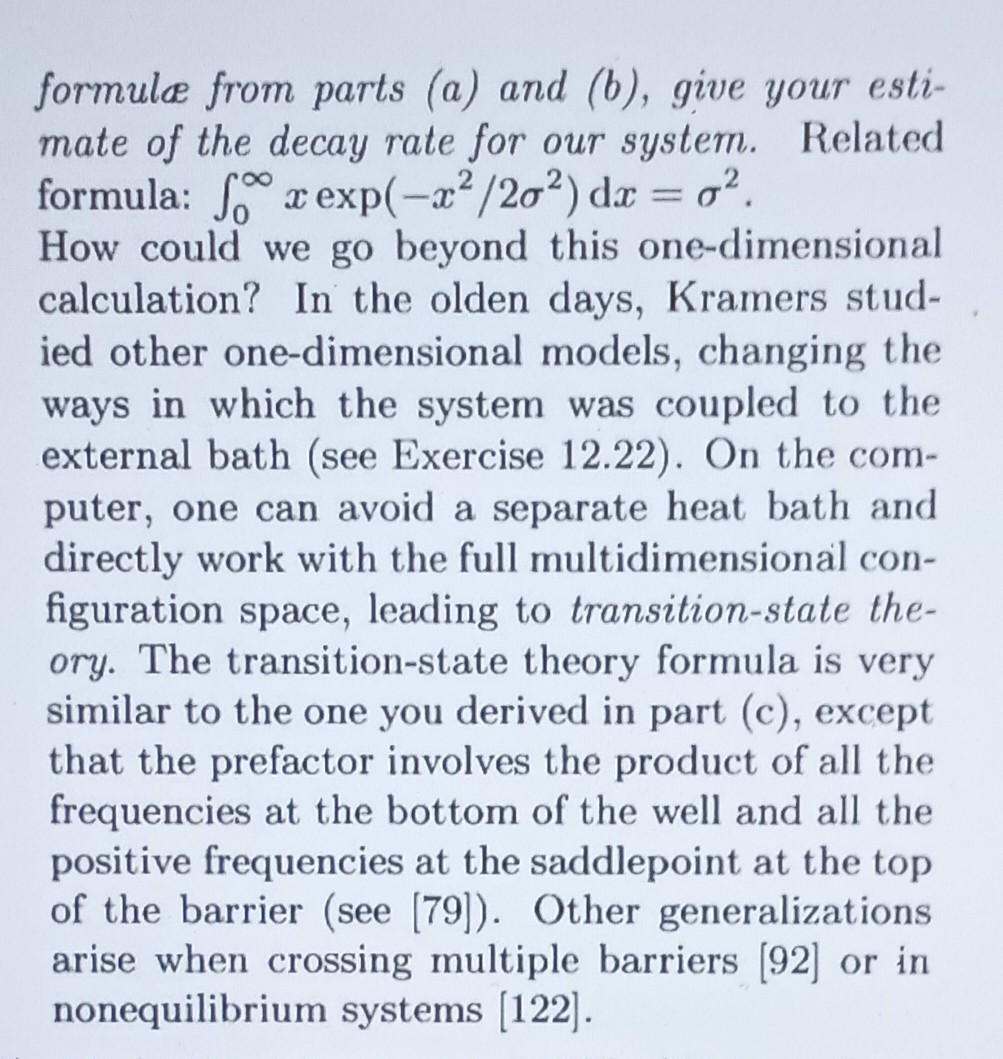 Solved How would I answer a Statistical Mechanics problem | Chegg.com