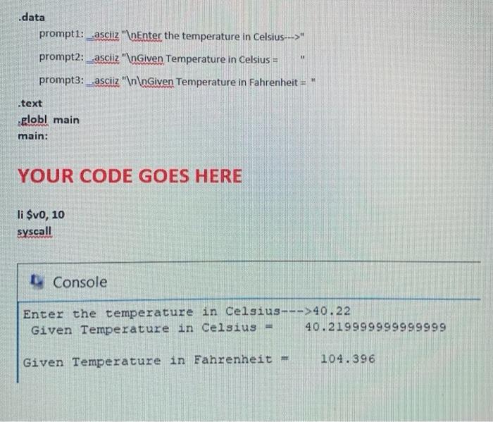 Solved Qtspim Mips Assembly Program Produce The Given 