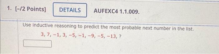 Solved 1. [-12 Points] DETAILS AUFEXC4 1.1.009. Use | Chegg.com