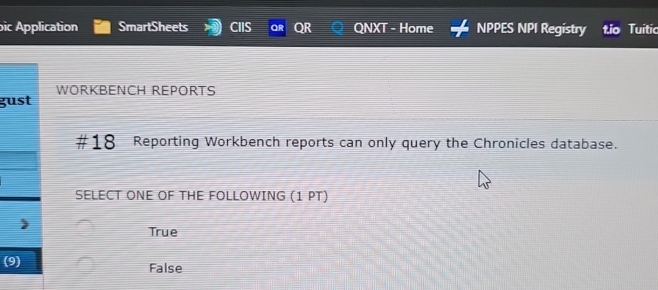 Solved WORKBENCH REPORTS#18 ﻿Reporting Workbench reports can | Chegg.com