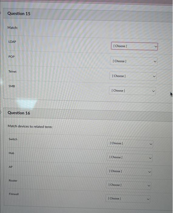 Solved Match these terms MAC port IPv4 Domain IPv6The part | Chegg.com