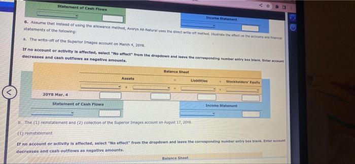Solved Allowance Method for Doubtful Accounts Averys | Chegg.com