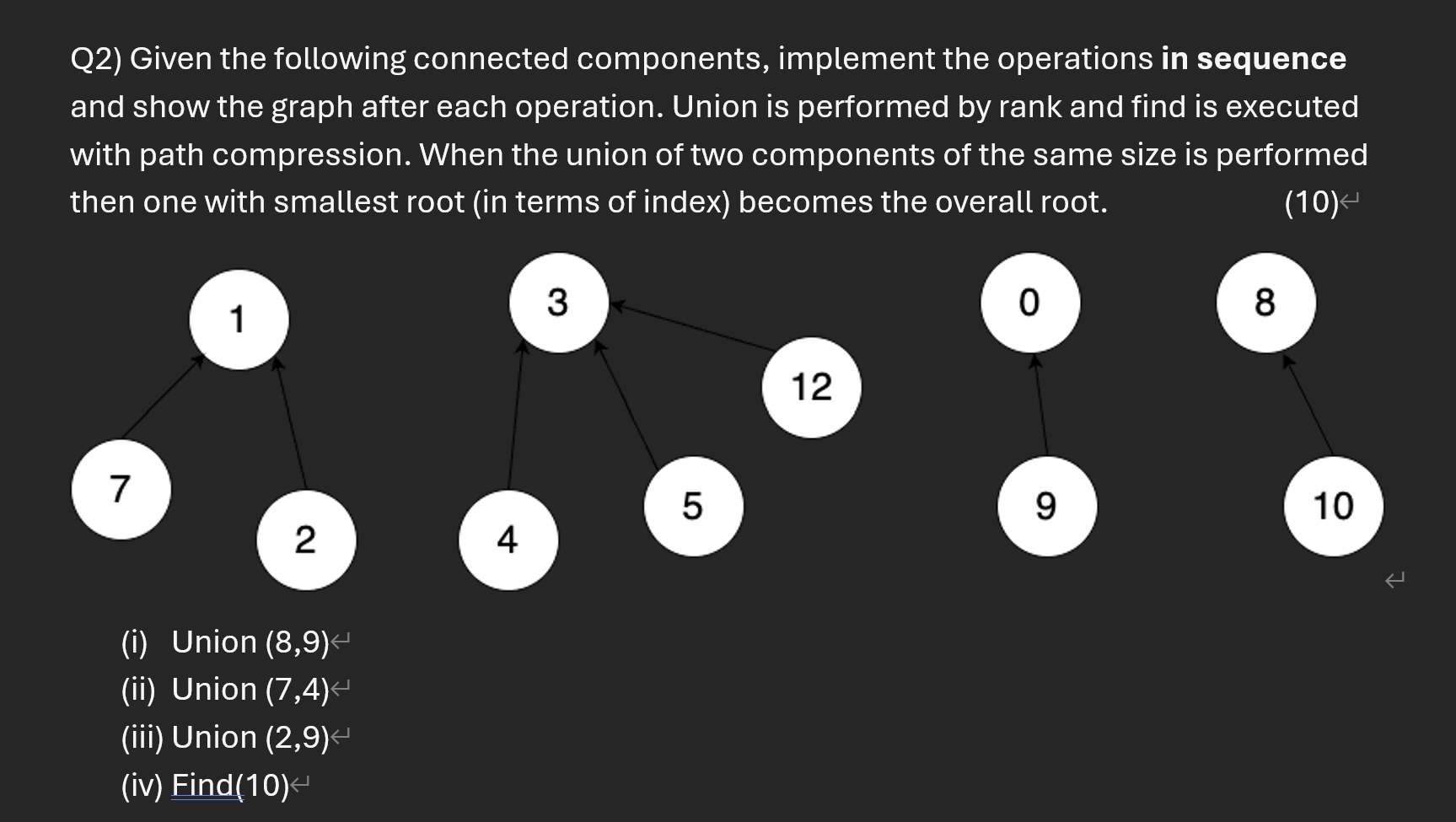 Solved Q2) ﻿Given the following connected components, | Chegg.com