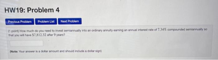Solved HW19: Problem 3 Previous Problem Problem List Next | Chegg.com