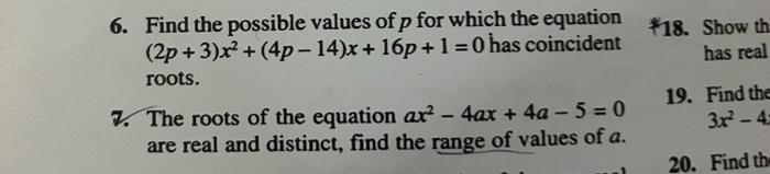 Solved 6. Find the possible values of p for which the | Chegg.com
