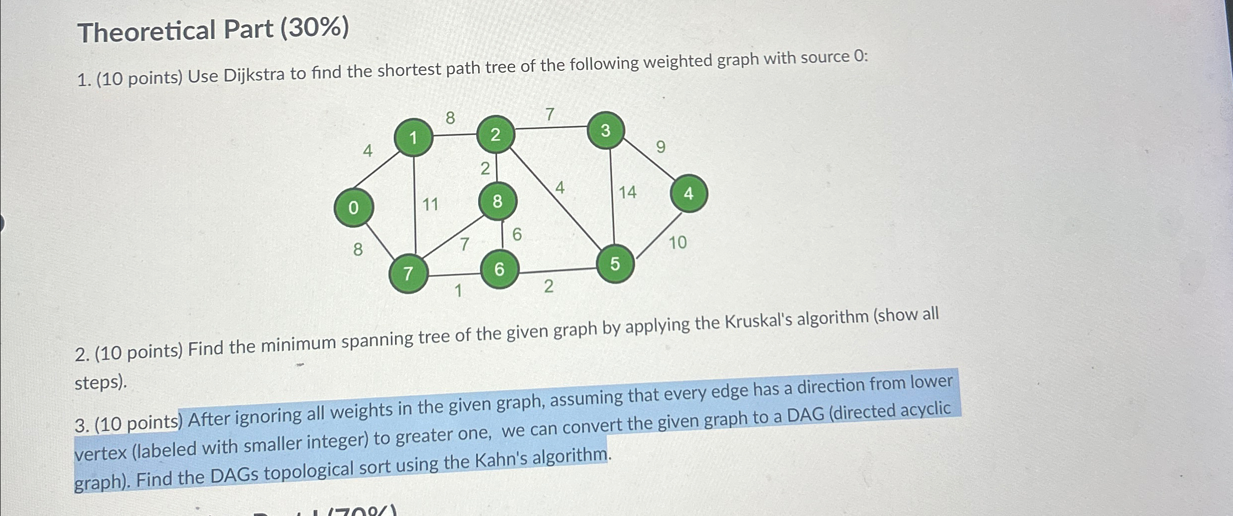 Solved ONLY NEED 3. ﻿ANSWERED PLEASE!! 1. ﻿Theoretical Part | Chegg.com
