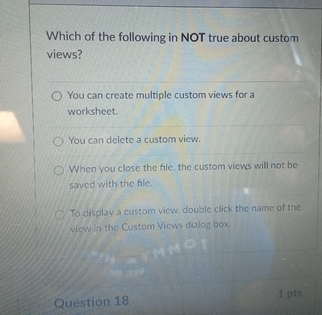 Solved Which of the following in NOT true about custom | Chegg.com