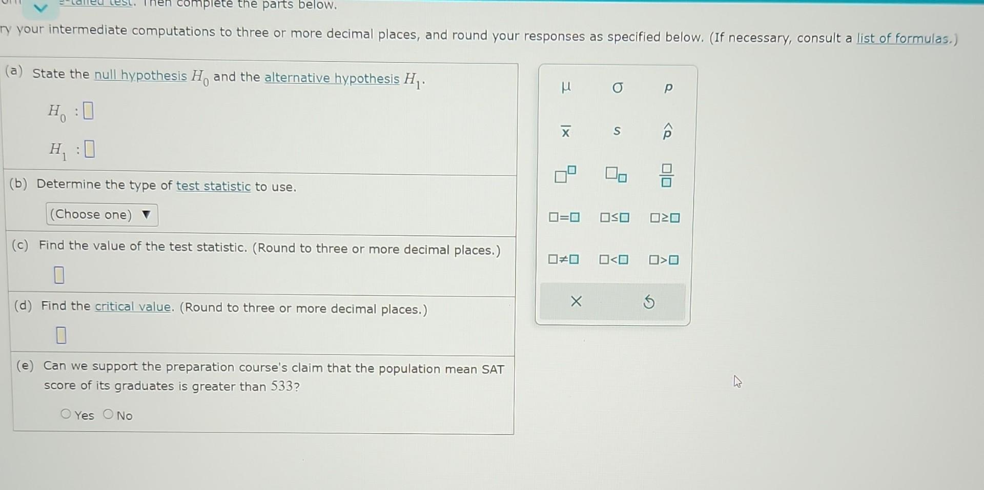 Solved The mean SAT score in mathematics is 533. The | Chegg.com