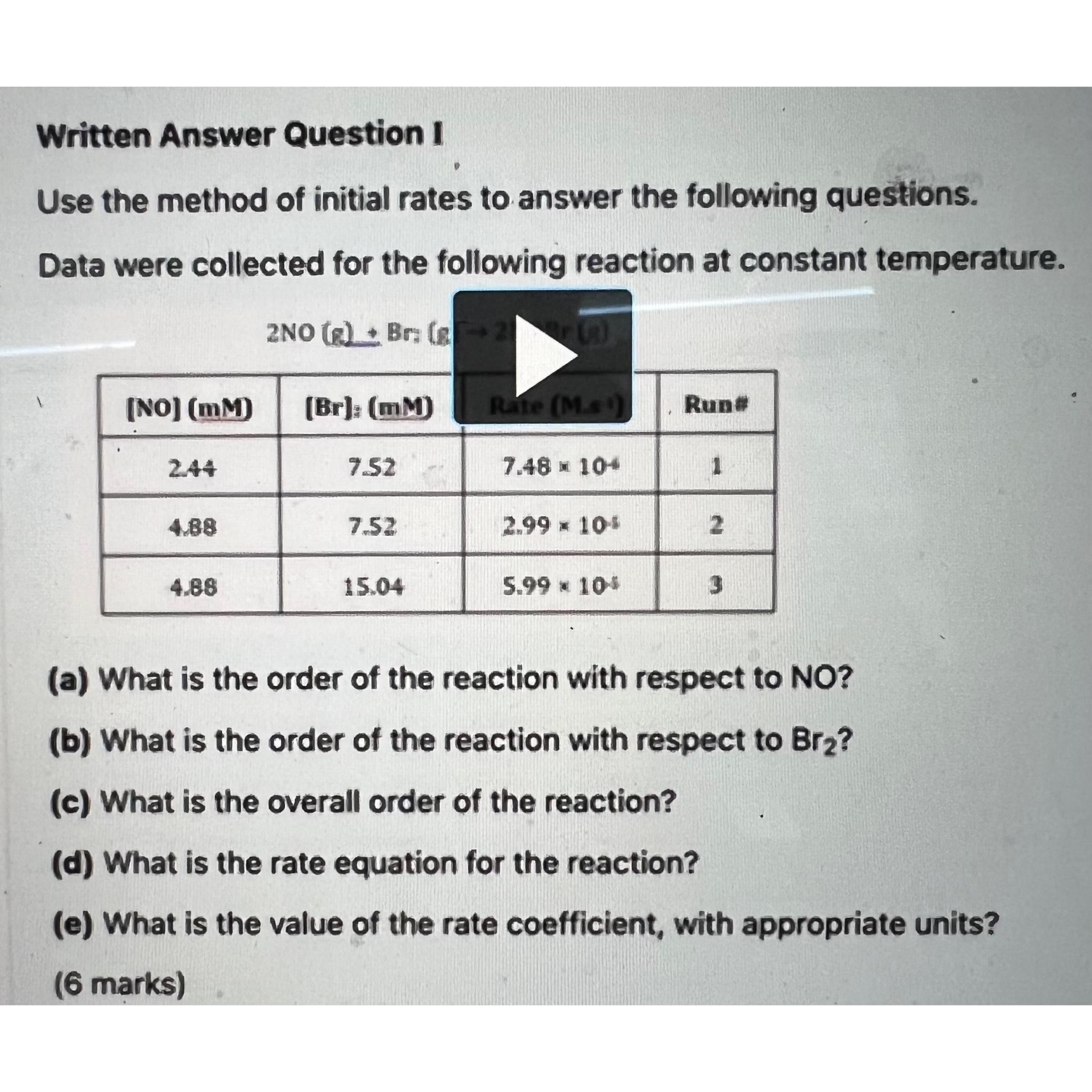 Solved Written Answer Question Iuse The Method Of Initial