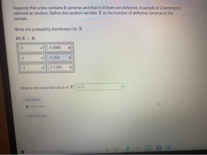 Solved Suppose that a box contains 8 cameras and that 3 of | Chegg.com