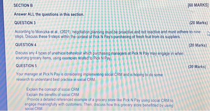 Solved Answer ALL the questions in this section. QUESTION 3 | Chegg.com