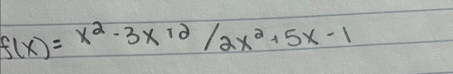 Solved how to differentiate f(x)=x2-3x+22x2+5x-1 | Chegg.com