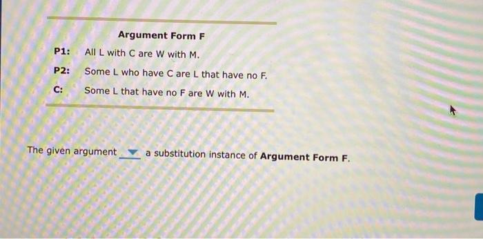 Multiple Argument Forms:Answer All 6 questions with | Chegg.com
