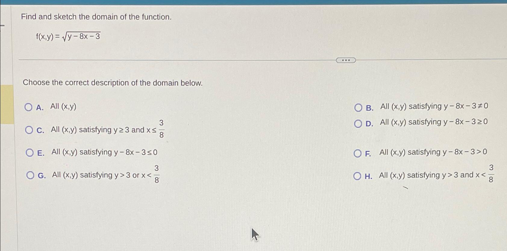 Solved Find and sketch the domain of the | Chegg.com