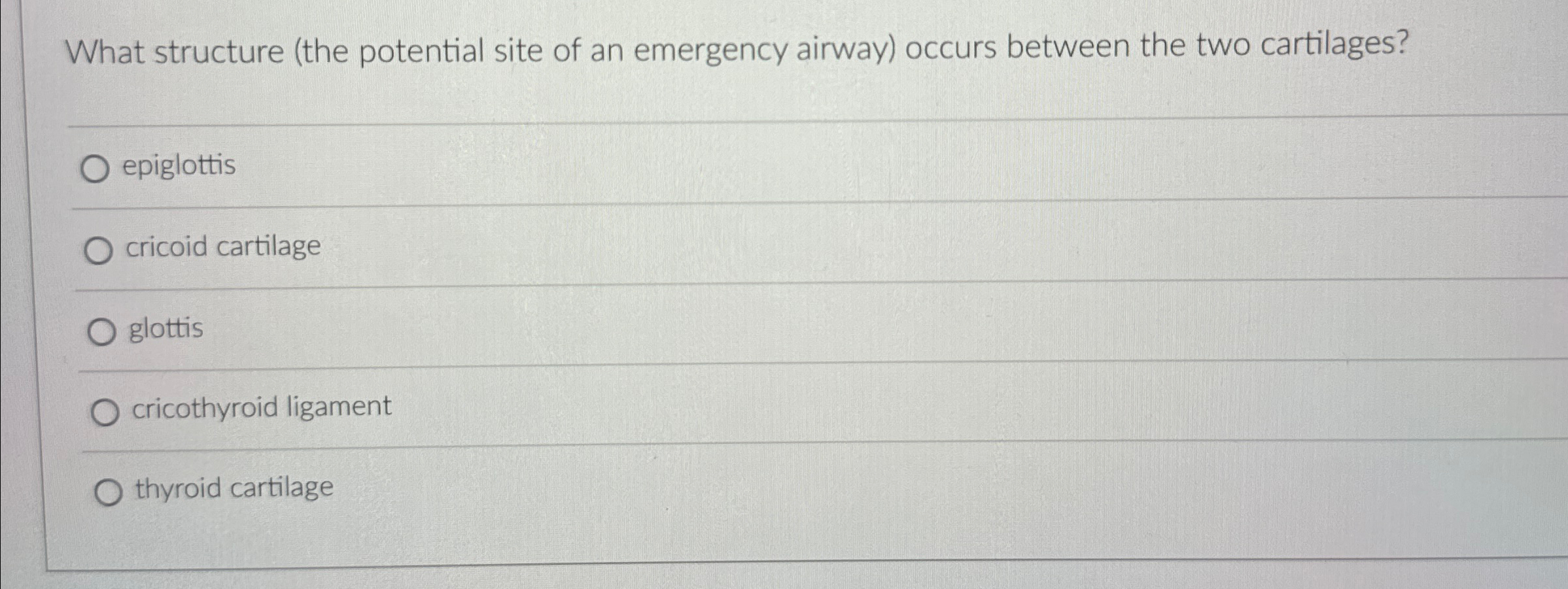 Solved What structure (the potential site of an emergency | Chegg.com