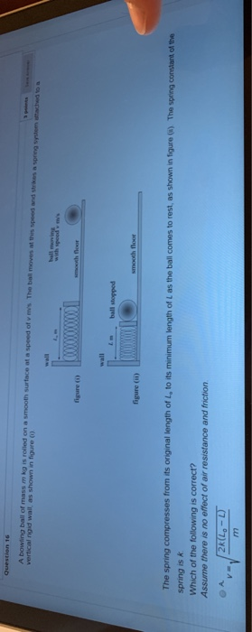 Solved vertical ngid wall, as shown in figure A bowling ball | Chegg.com