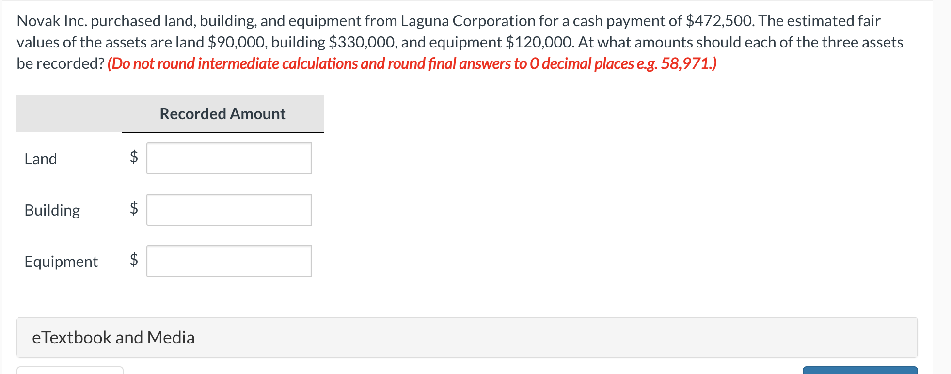 Solved Novak Inc. purchased land, building, and equipment | Chegg.com