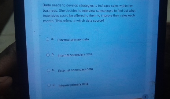 Solved Dudu needs to develop strategies to increase sales | Chegg.com