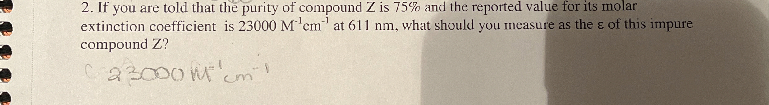 Solved If you are told that the purity of compound Z ﻿is 75% | Chegg.com